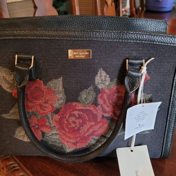 kate spade | Bags | Nwt Kate Spade Seeley Lane Lana Rose Jaquard ...
